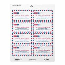 Airmail Address Mailing Label | Zazzle