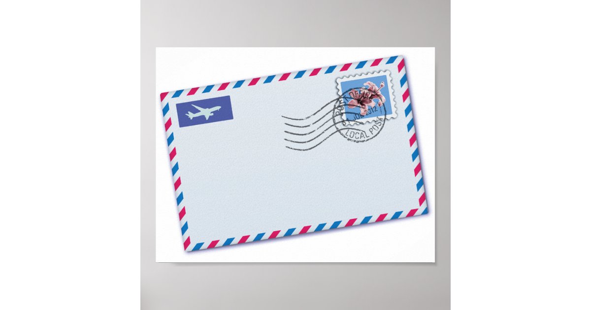 Airmail Envelope Poster | Zazzle