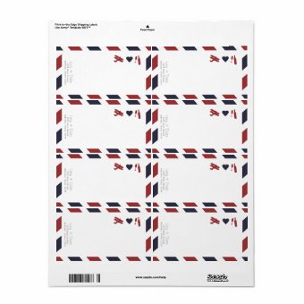 Airmail Label with Return Address | Zazzle