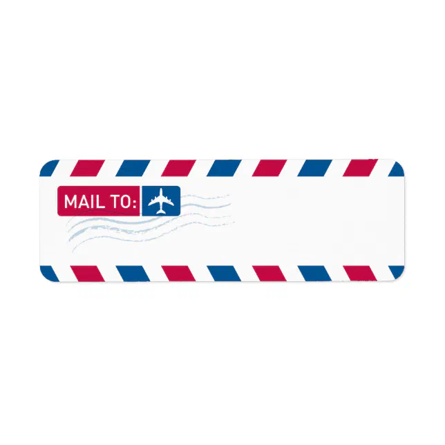 Airmail - MAIL TO: Label | Zazzle