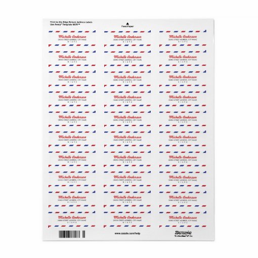 Airmail Return Address Labels | Zazzle