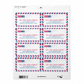 Airmail RETURN ADDRESS Mailing Label | Zazzle