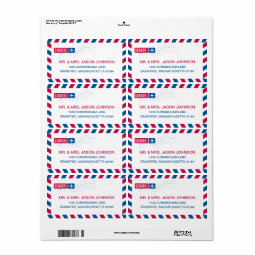 Airmail RETURN ADDRESS Mailing Label | Zazzle