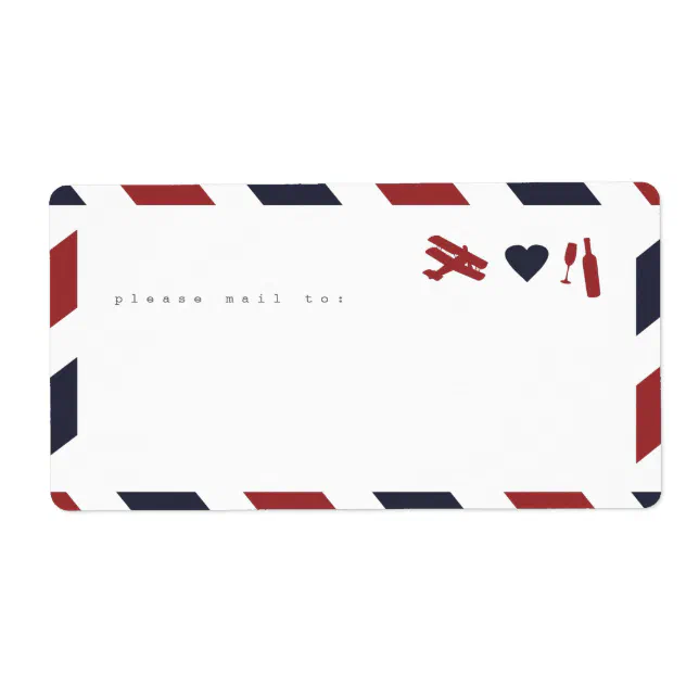 Airmail Sticker Labels - Travel, Love, Celebrate! | Zazzle
