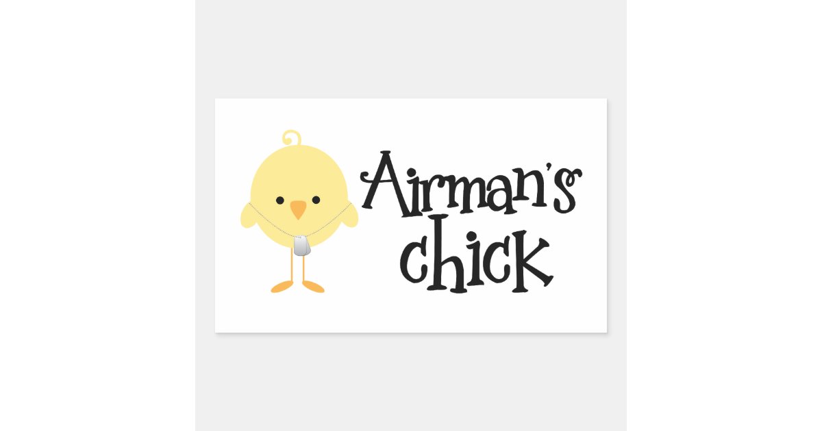 Airman's Chick Rectangular Sticker | Zazzle