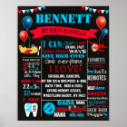 16x20" Birthday chalkboard sign personalized | Zazzle.com