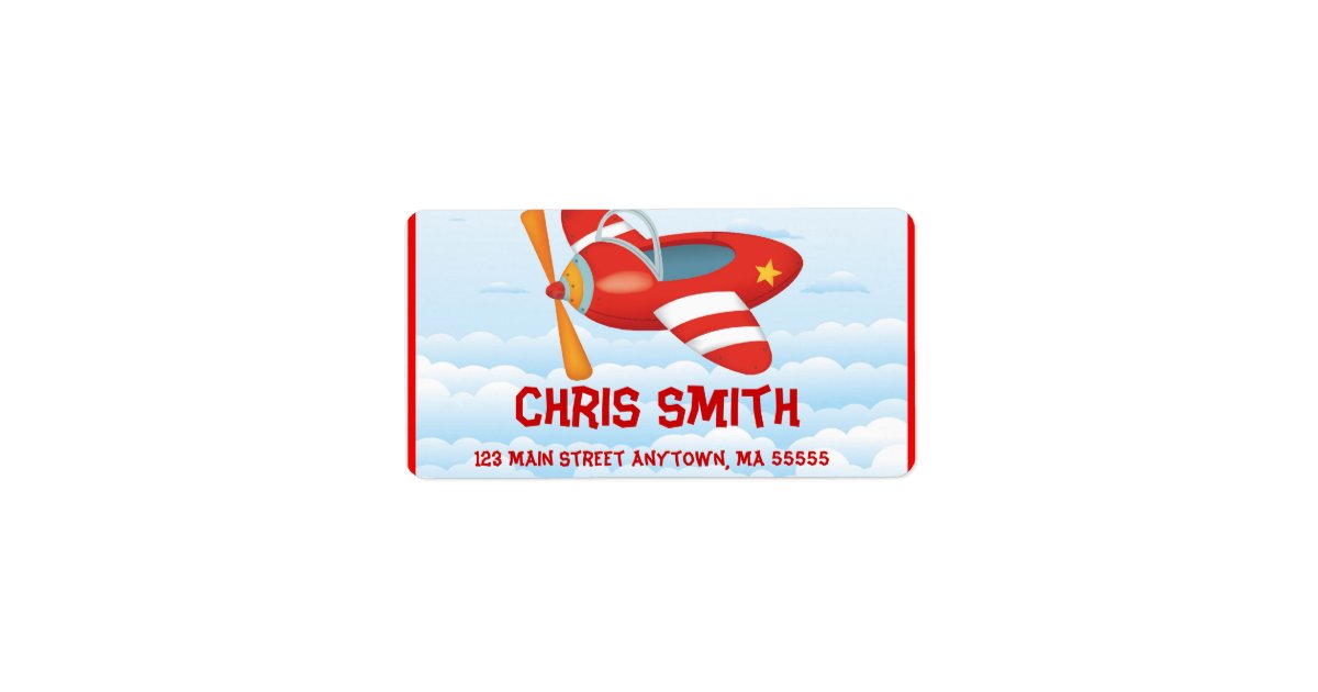 Airplane Address Labels | Zazzle