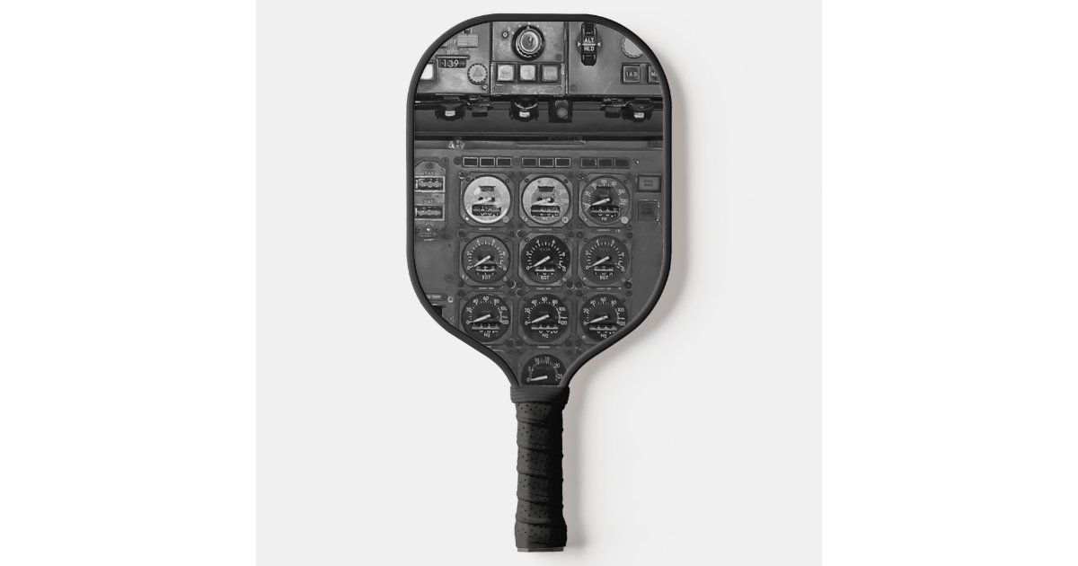 Airplane Aircraft Flight Deck Cockpit Pilot Flies Pickleball Paddle ...