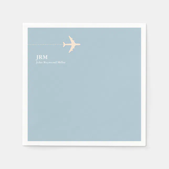 Airplane Aircraft Plane Jet Airline Pilot Aero Napkins | Zazzle