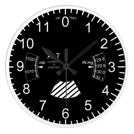 airplane altimeter wall clock | Zazzle.com