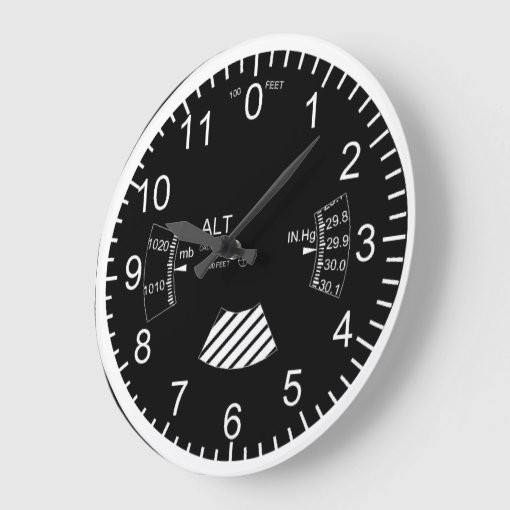 airplane altimeter wall clock | Zazzle