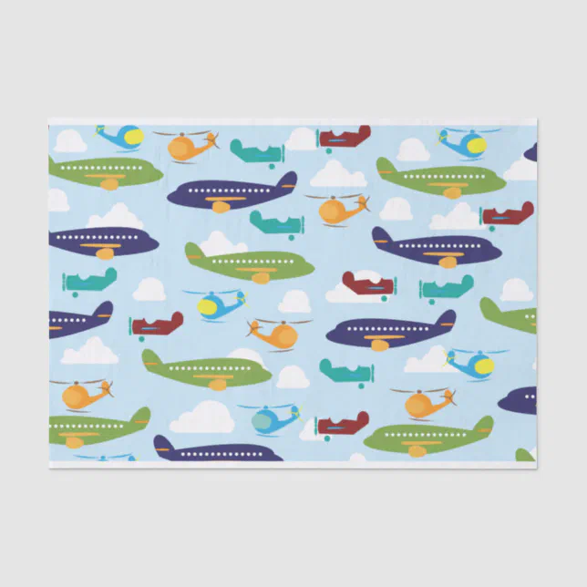 Airplane Aviation Theme Tissue Paper | Zazzle