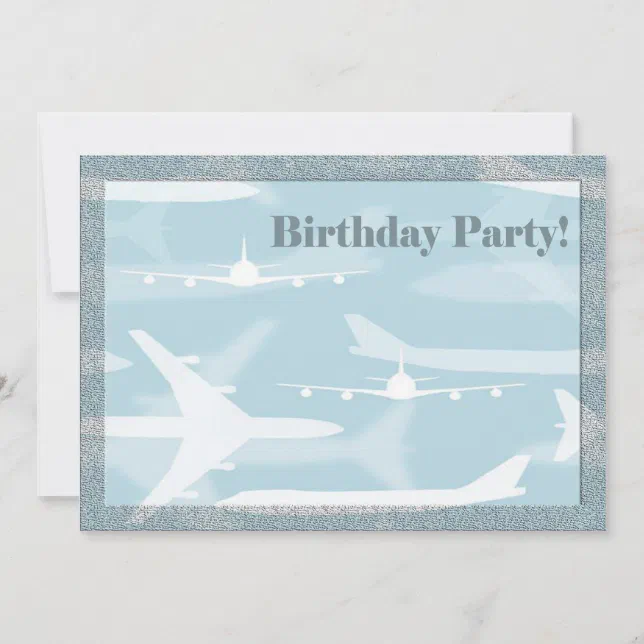 Airplane Birthday Party Invitation | Zazzle