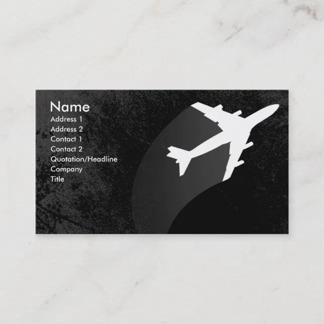 Airplane Business Card | Zazzle