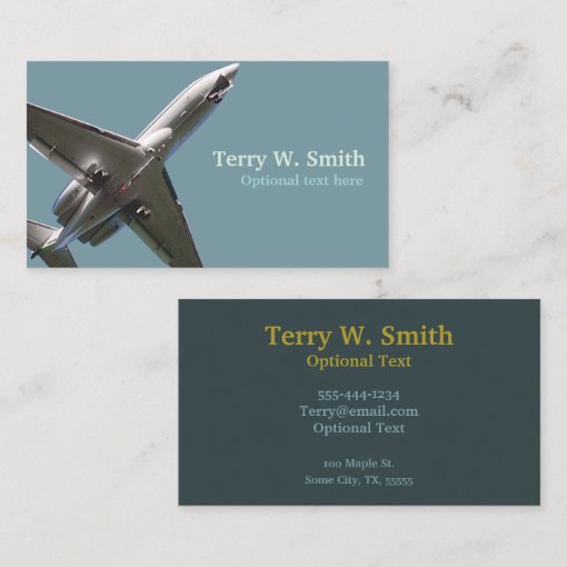 Airplane Business Card | Zazzle