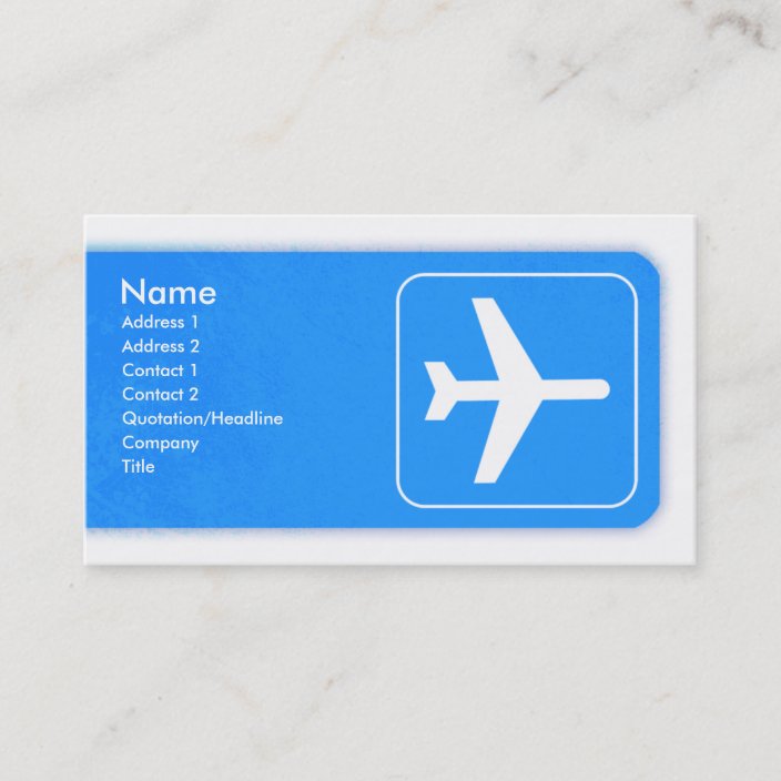 Airplane Business Card template | Zazzle.com