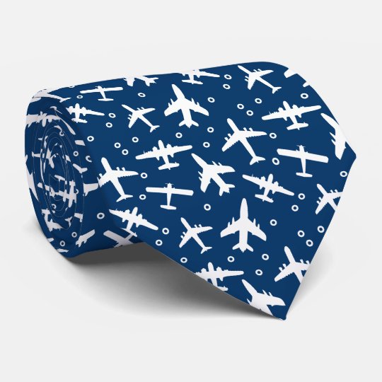 Airplane Captain Pilot Aviation Aircraft Pattern Neck Tie | Zazzle.com