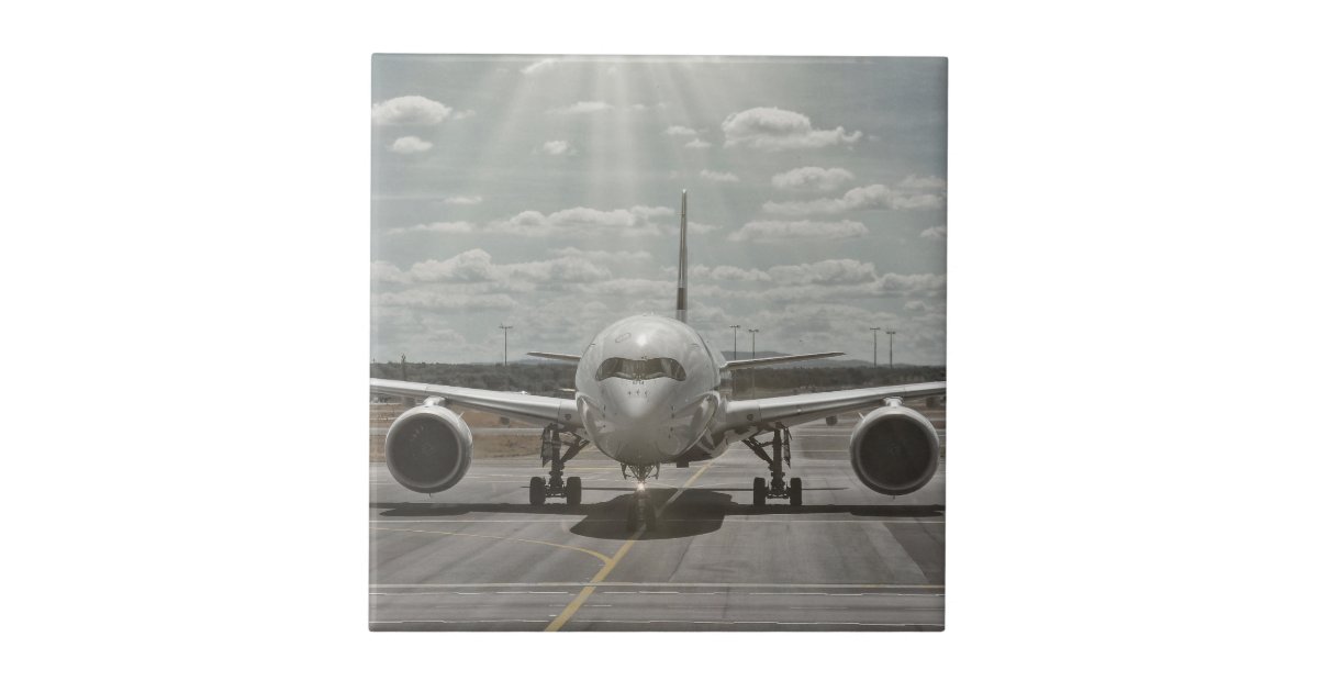 Airplane ceramic tile | Zazzle