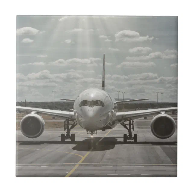 Airplane ceramic tile | Zazzle