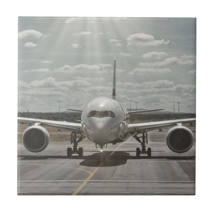 Airplane ceramic tile | Zazzle