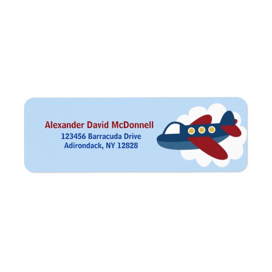 Airplane Custom Address Labels | Zazzle.com