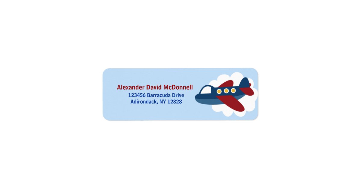 Airplane Custom Address Labels | Zazzle