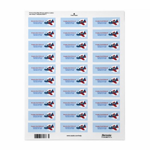 Airplane Custom Address Labels | Zazzle