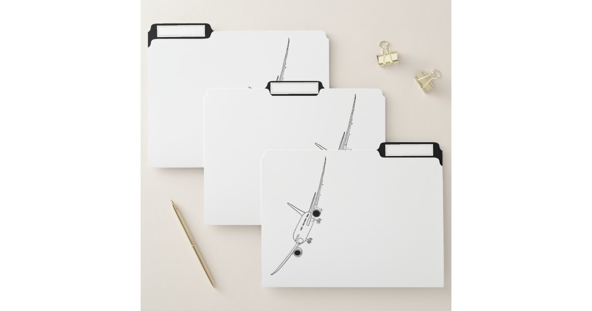 Airplane design file folder | Zazzle
