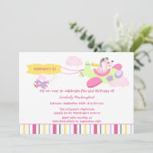 Airplane dog pilot girls birthday party invitation | Zazzle