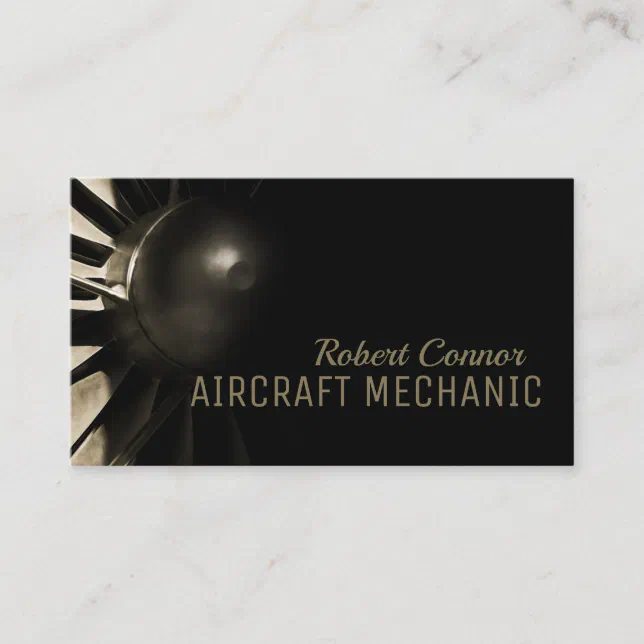 Airplane Engine Aircraft Mechanic Business Card | Zazzle