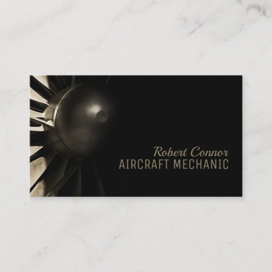 Airplane Engine Aircraft Mechanic Business Card | Zazzle.com