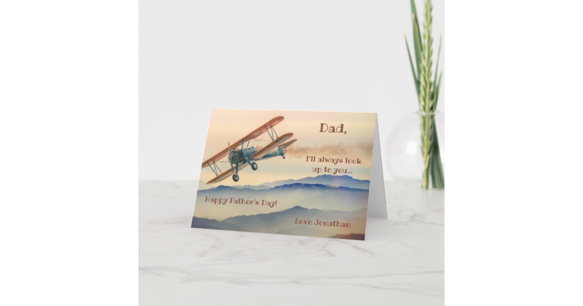 Airplane Father's Day Card | Zazzle