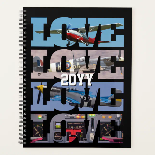 Airplane Flying,Photo Collage,Aviation,Cool Planner | Zazzle