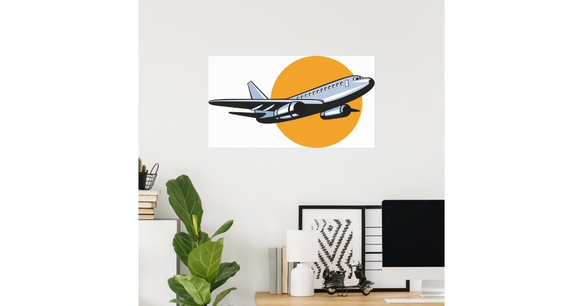 Airplane Flying Poster | Zazzle