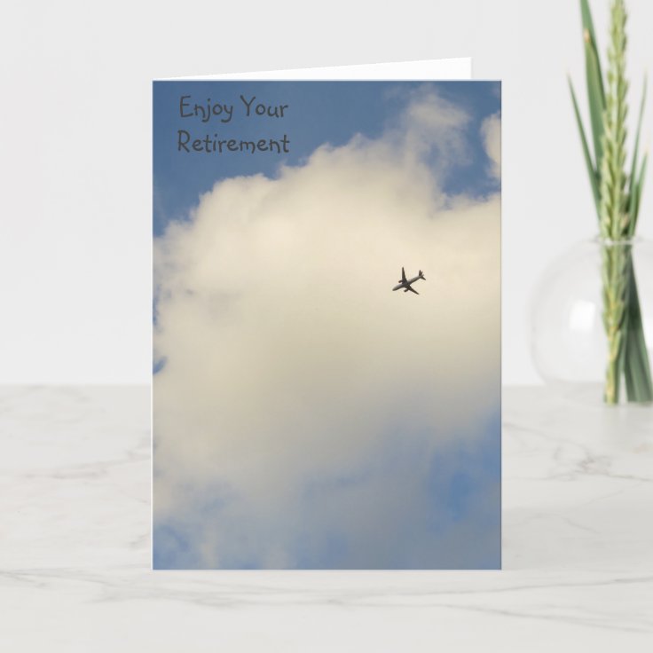 Airplane in the Sky Retirement Card | Zazzle