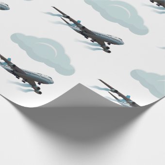 Airplane. Jumbo jet. Wrapping Paper | Zazzle