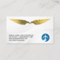 Airplane Logo | Flights | Golden Wings Business Card | Zazzle