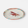 Airplane Paper Plates Travel Adventure Shower Map | Zazzle