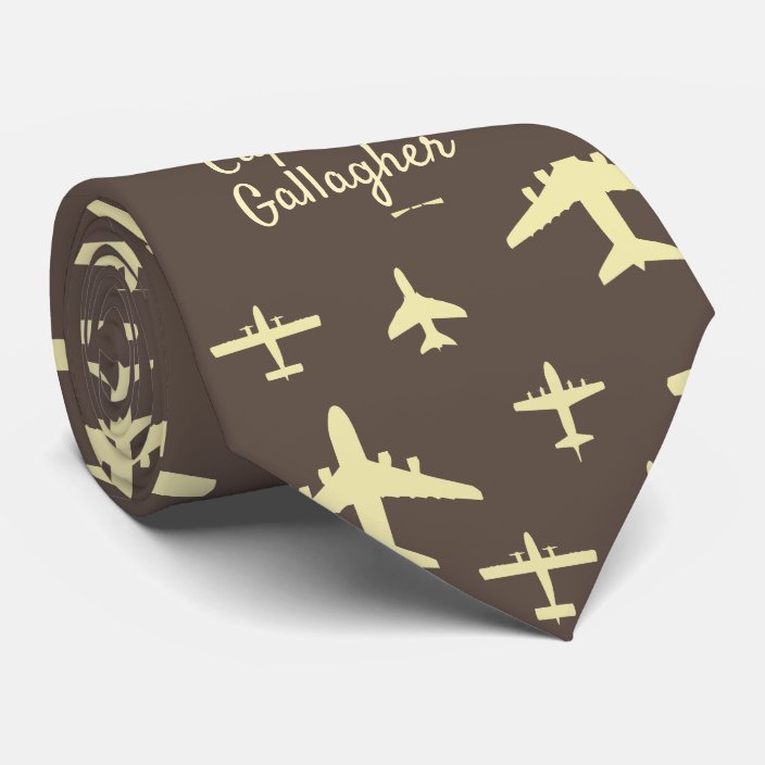 Airplane Pilot Aviation Aircraft Captain Pilot Neck Tie | Zazzle.com