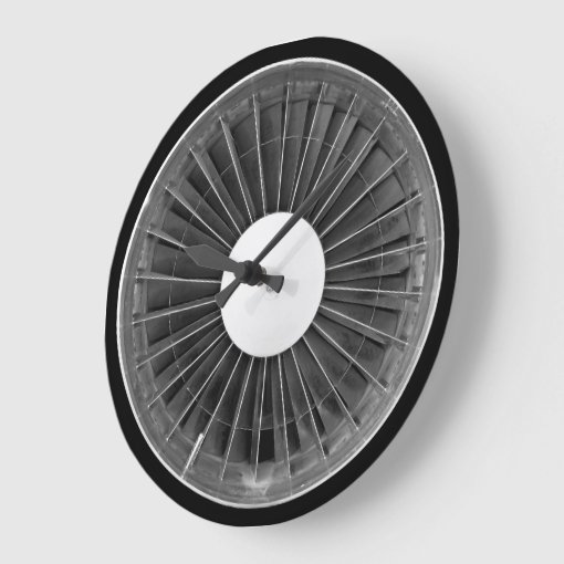 Airplane Pilot Engine Turbine Wall Clock | Zazzle