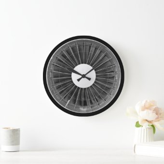 Airplane Pilot Engine Turbine Wall Clock | Zazzle
