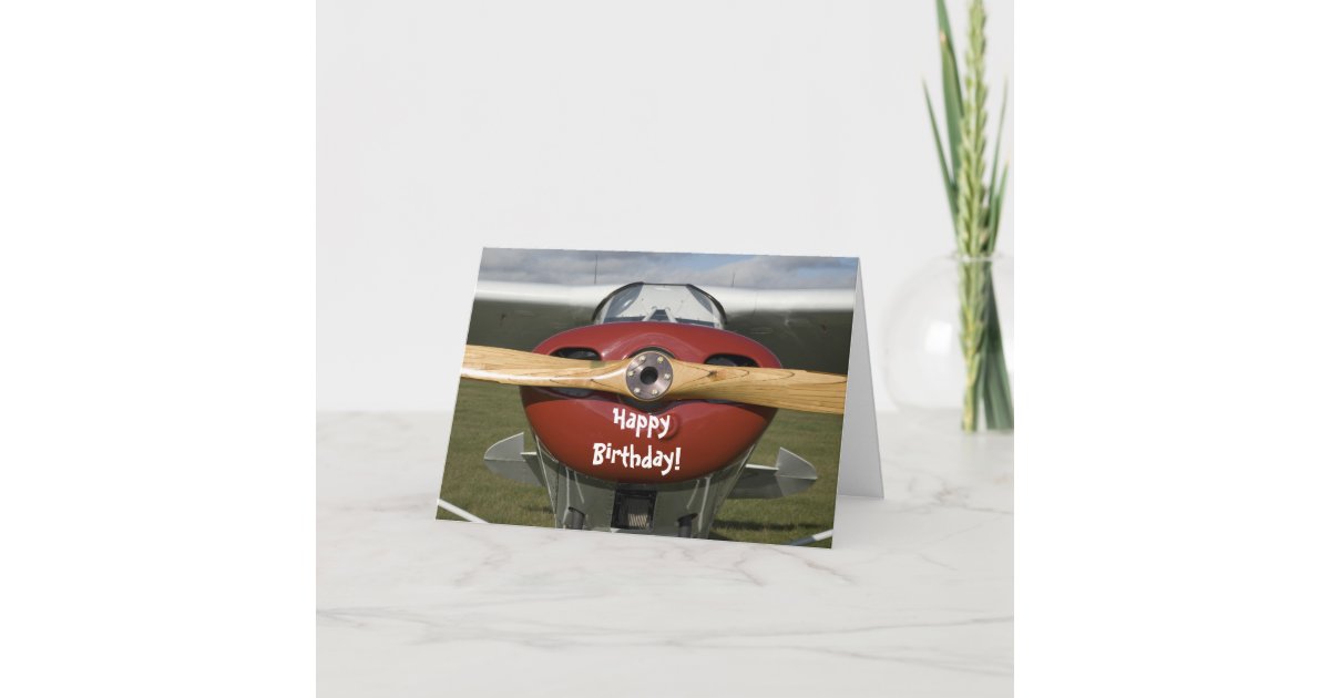 Airplane Pilot Happy Birthday Card | Zazzle