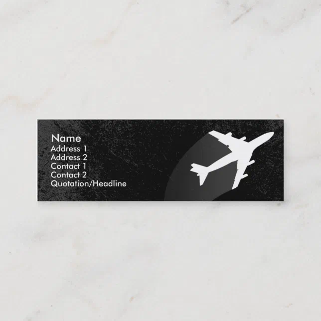 Airplane Pilot or flight attendant business card | Zazzle