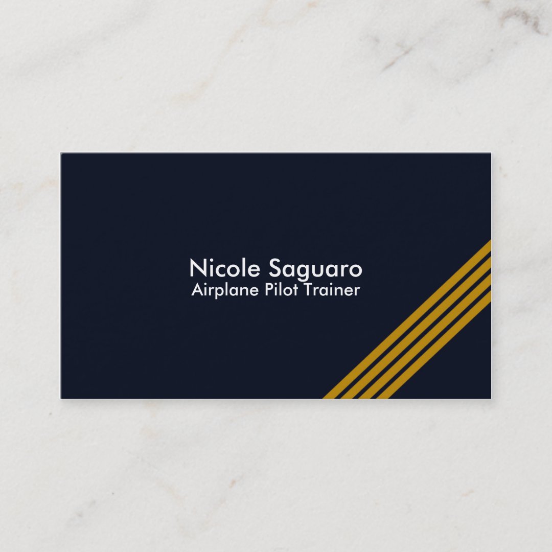 Airplane Pilot Trainer Business Card | Zazzle