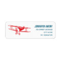 Airplane return address label | Zazzle