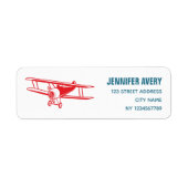 Airplane return address label | Zazzle