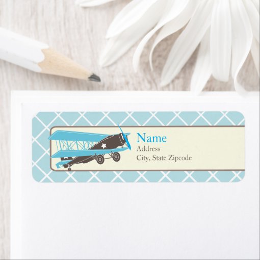 Airplane Return Address Label | Zazzle