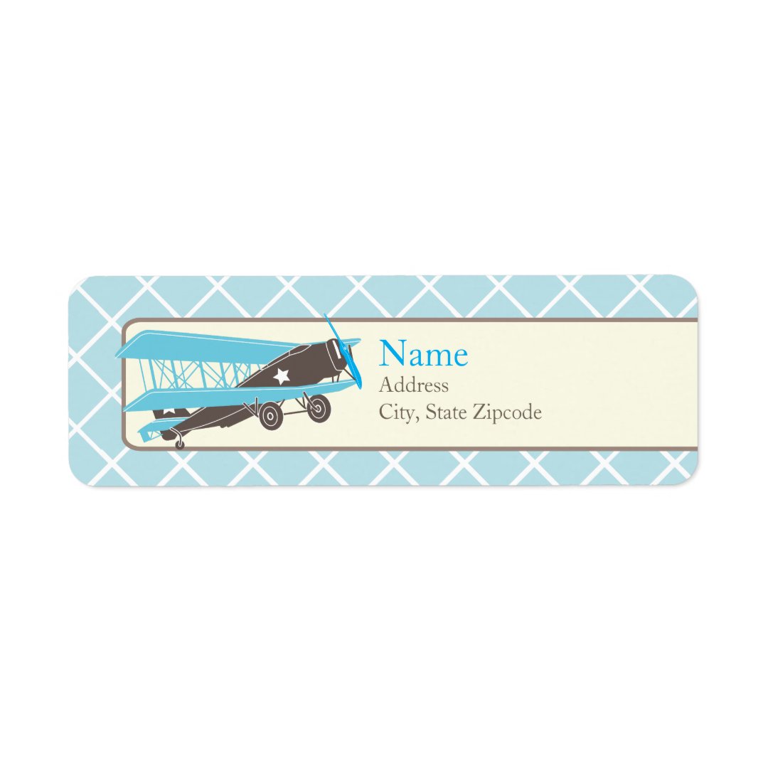 Airplane Return Address Label | Zazzle