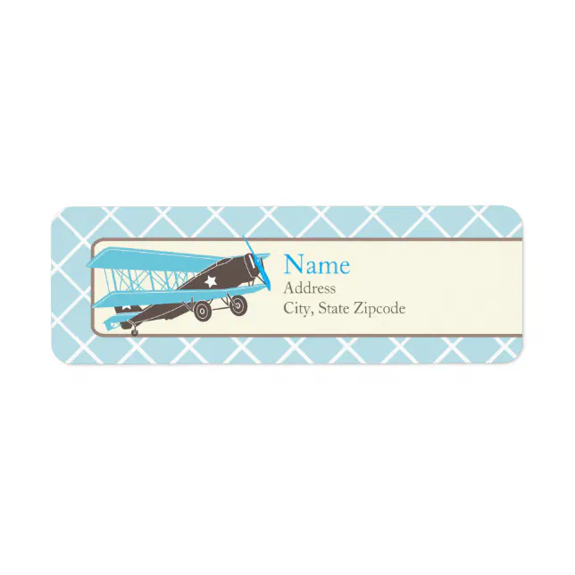 Airplane Return Address Label | Zazzle