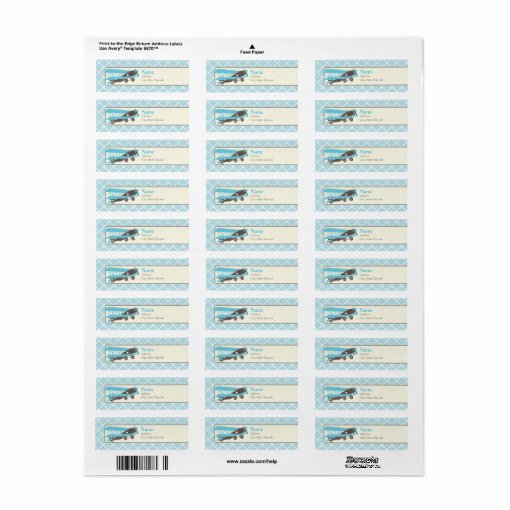 Airplane Return Address Label | Zazzle